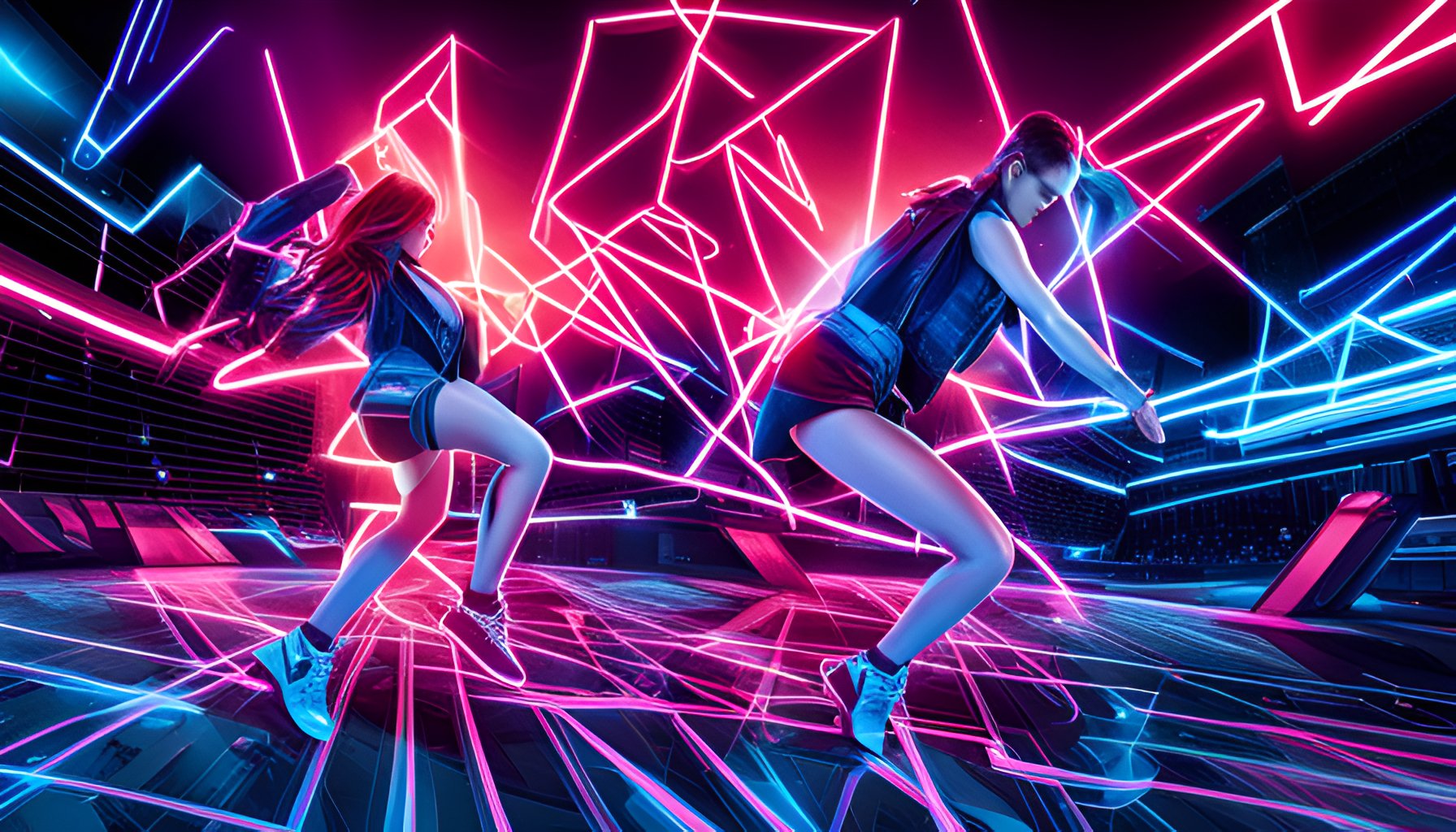 Neon Dance Magic: Electrifying Performance Art
