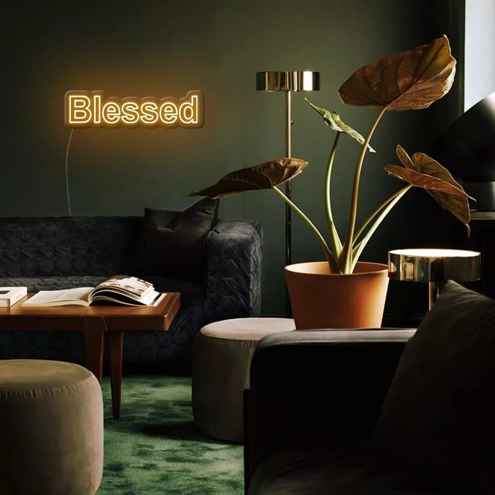 Blessed Neon Sign – Customizable & Durable Decor