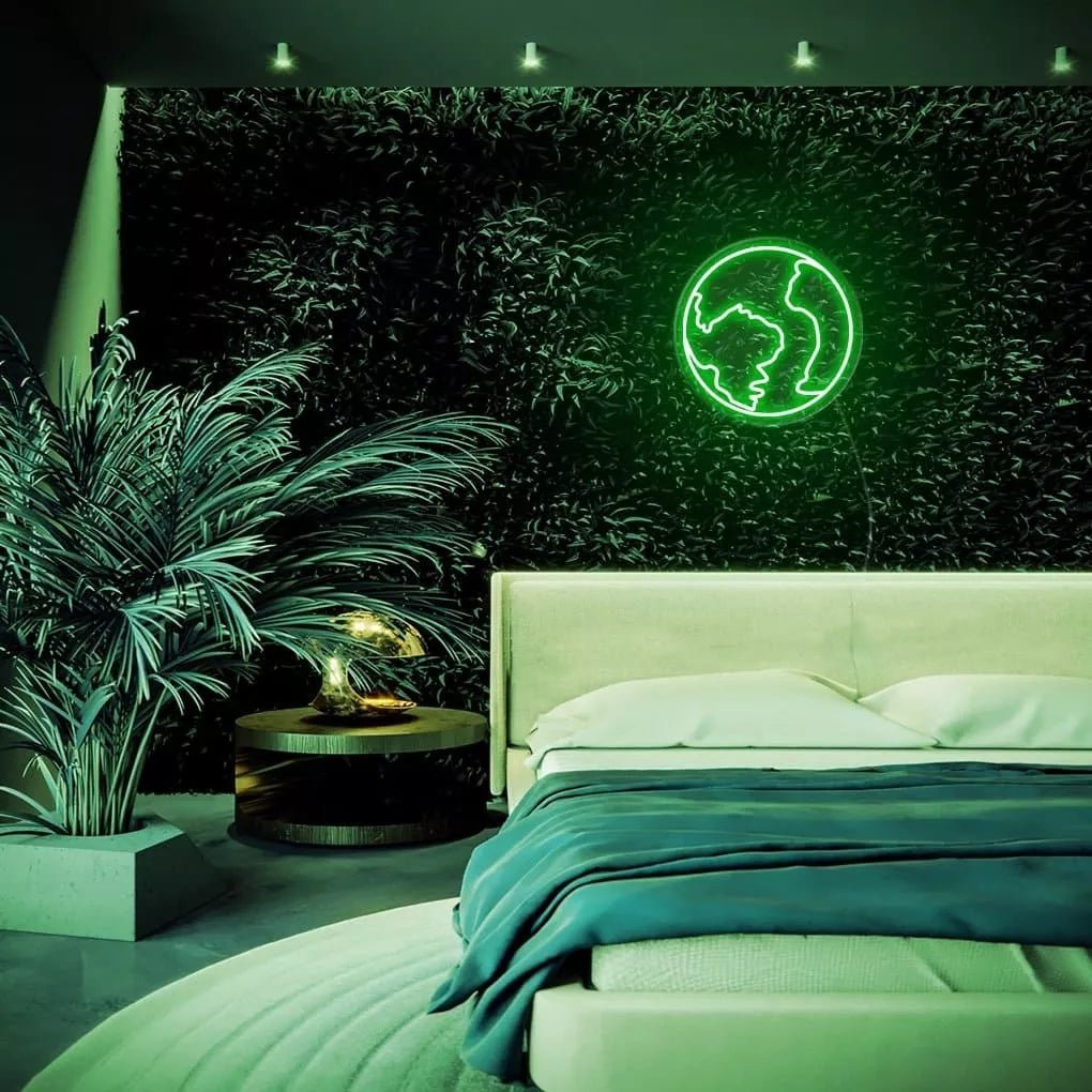 Earth Neon Sign - Customizable & Long-Lasting